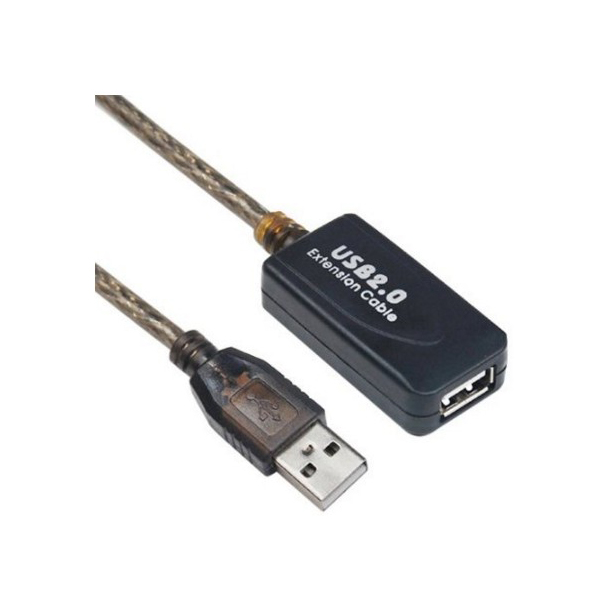 20 Meters USB 2.0 Extension Cable - Black - LatestGadget