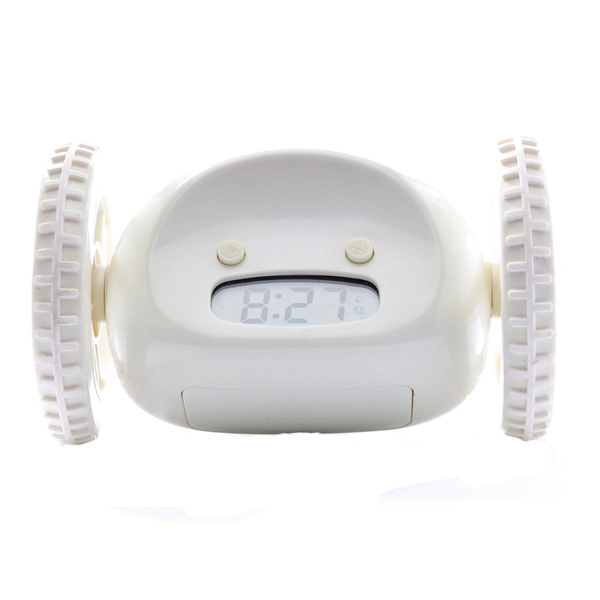 Digital Running Alarm Clock - White - LatestGadget