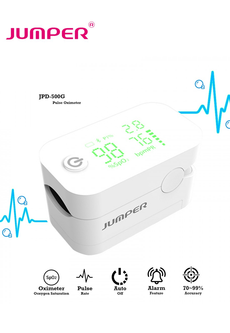 Jumper JPD-500G Pulse Oximeter With Alarm Function – White – LatestGadget