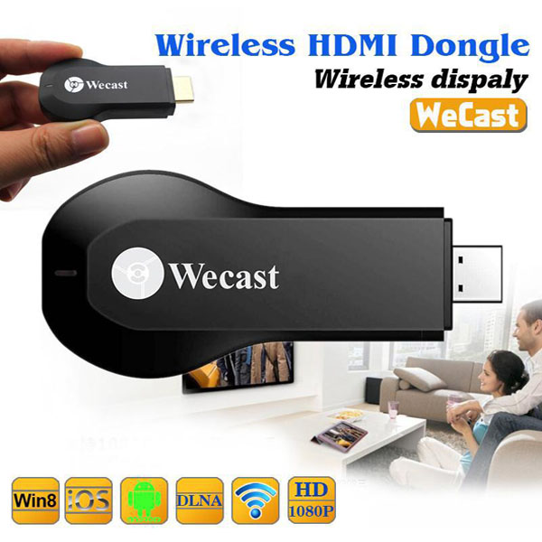 Wecast Wireless HDMI Dongle Wifi Receiver - Black - LatestGadget
