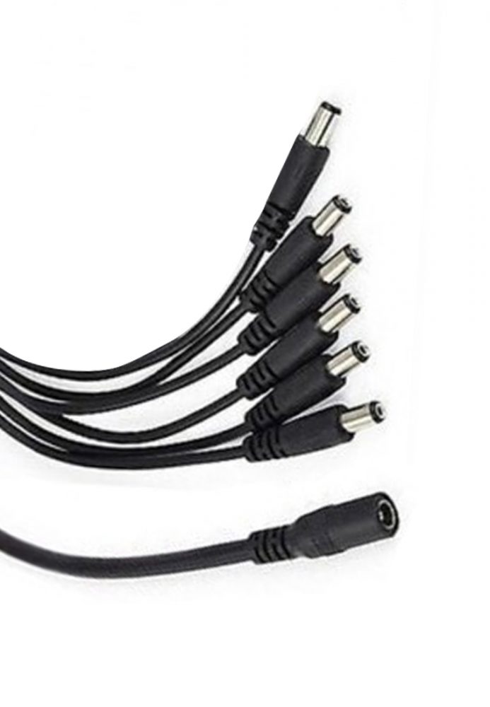 DC Power 1 to 6 Way Splitter Connector Plug Cable 5.5mm x 2.1mm For ...