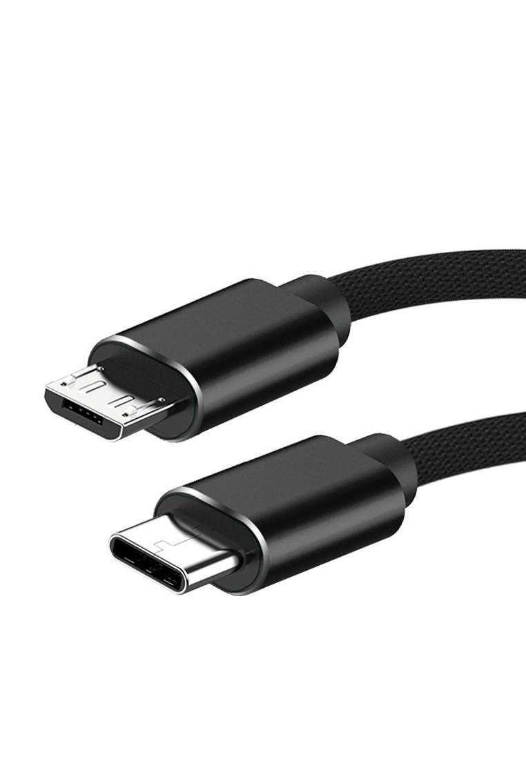 Optimus Micro USB To Type-C Cable - Black - LatestGadget