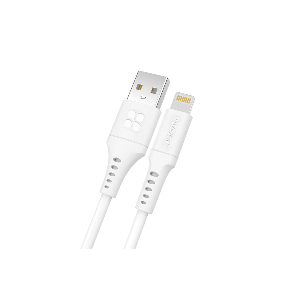 Promate PowerLink-Ai120 Ultra-Fast USB-A to iPh Soft Silicon cable ...