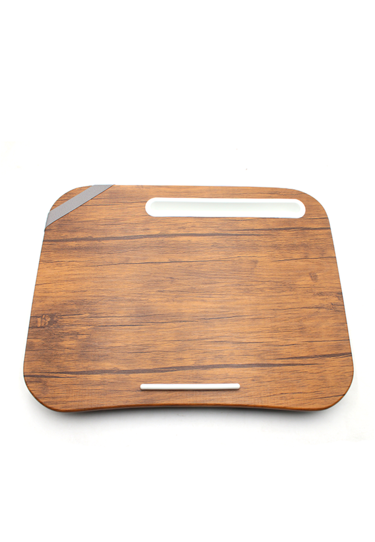 Portable Laptop Lap Desk With Cushion - Brown - LatestGadget